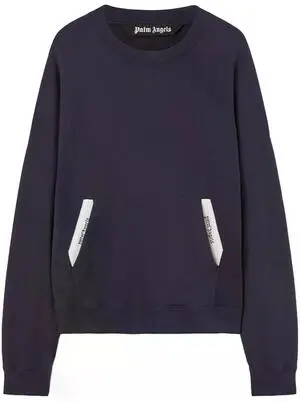 Palm Angels Sartorial Tape Crew-neck Sweatshirt - Blue