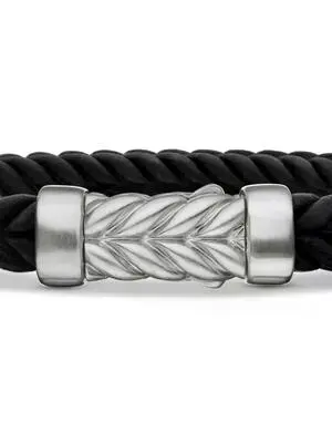 David Yurman Sterling Chevron Station Bracelet - Silver