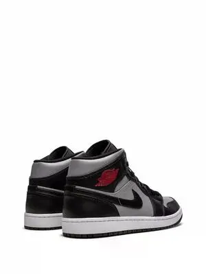 JORDAN 1 Mid Shadow Red Sneakers - Black