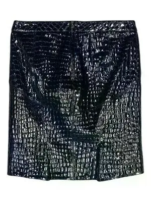 TOM FORD Crocodile-embossed Leather Miniskirt