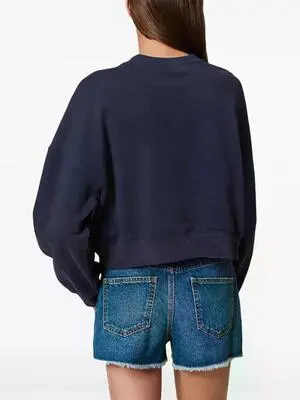 TWINSET Oval T Belted Denim Shorts - Blue