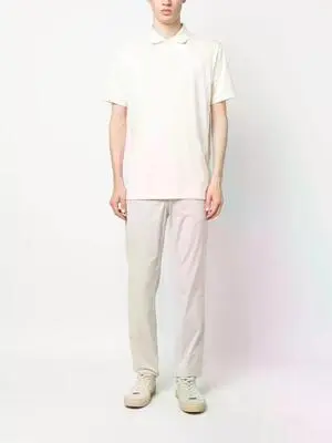 HACKETT Logo-embroidered Cotton Polo Shirt - Neutrals