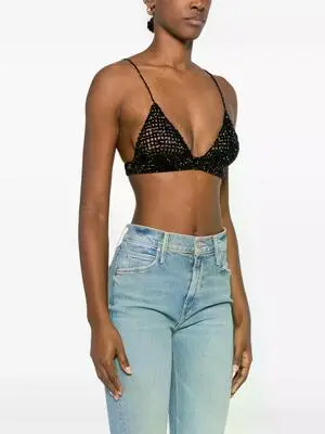 GOLDEN GOOSE Beaded Crochet Bra Top