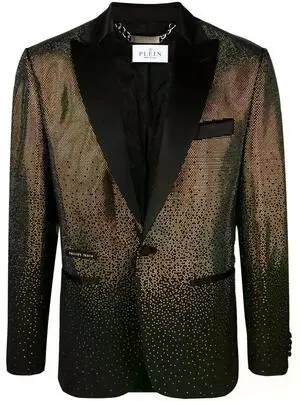 Philipp Plein Lord Rhinestone-embellished Blazer - Black