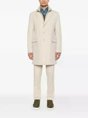 Herno Virgin Wool Coat With Removable Layered Details
