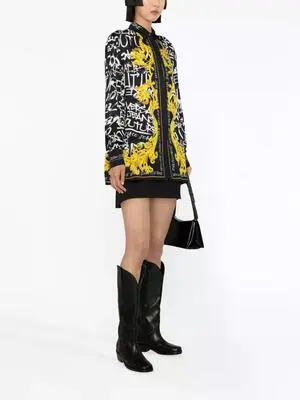 Versace All-over Logo Print Blouse
