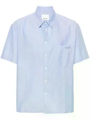 MARANT Iggy Logo-embroidered Shirt - Blue
