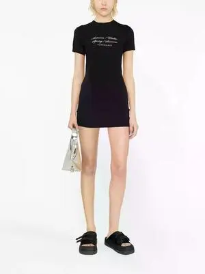 Vetements Graphic Print T-shirt Mini Dress - Black