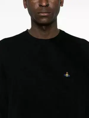 VIVIENNE WESTWOOD Orb Logo Crew Neck Sweater - Black