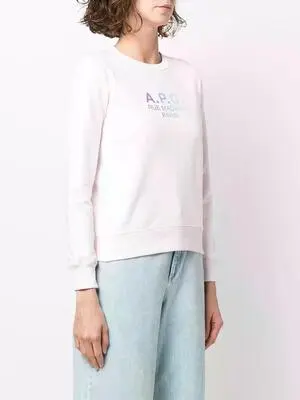 A.p.c. Cotton Sweatshirt With Logo Detail