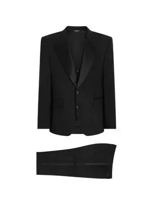Dolce & Gabbana Tuxedo-style Three-piece Suit - Black