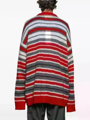Marni Striped V-neck Cardigan - Neutrals