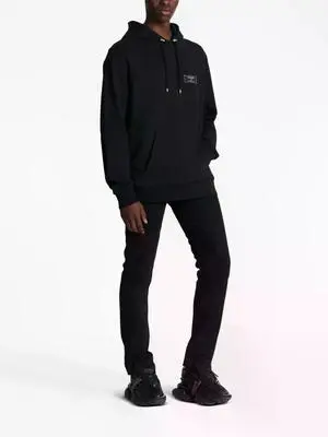 Balmain Logo-patch Cotton Hoodie