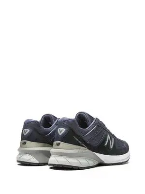 NEW BALANCE M990 Navy Suede And Mesh Sneakers - Blue