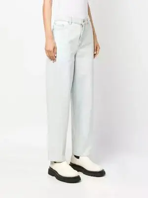 Kenzo Logo-embroidered Straight-leg Jeans