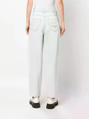 Kenzo Logo-embroidered Straight-leg Jeans