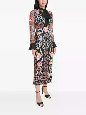 TEMPERLEY LONDON Bilbao Tie Midi Dress