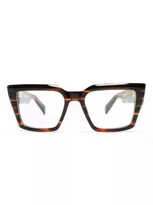 Balmain Formee Oversize-frame Glasses Brown