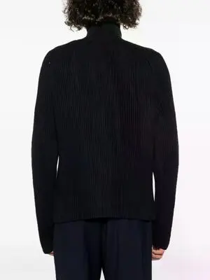 AMI Paris Ribbed-knit Jumper With Logo Patch