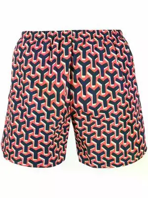 YES I AM Monogram-print Swim Shorts - Red