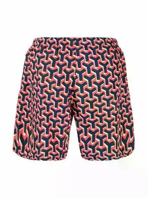 YES I AM Monogram-print Swim Shorts