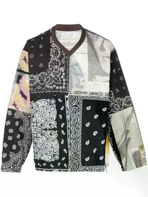 CHILDREN OF THE DISCORDANCE Patchwork Pattern Print Cotton Jumper