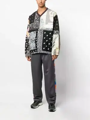CHILDREN OF THE DISCORDANCE Patchwork Pattern Print Cotton Jumper