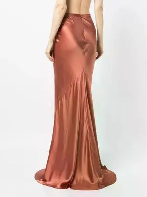 Michelle Mason Bias Cut Silk Maxi Skirt