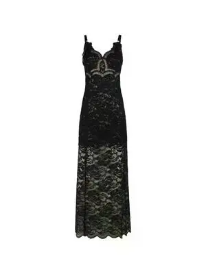 Rabanne Lace Maxi Dress - Black