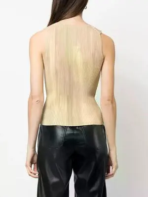 Nanushka Ribbed Knit Bustier Detail Top