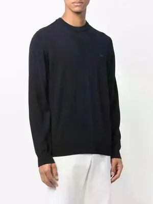 Lacoste Embroidered Logo Crew Neck Jumper - Blue