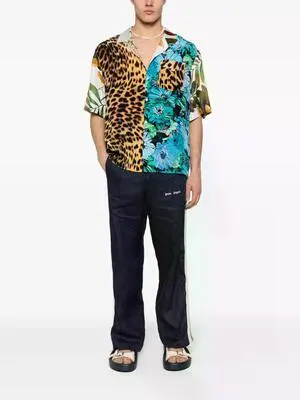 Palm Angels Logo-print Linen Track Pants