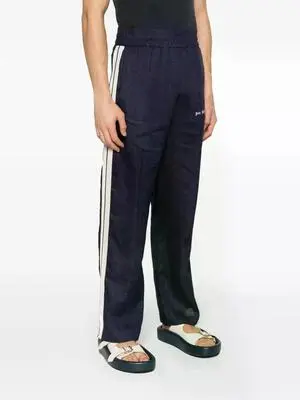 Palm Angels Logo-print Linen Track Pants