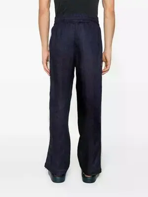 Palm Angels Logo-print Linen Track Pants