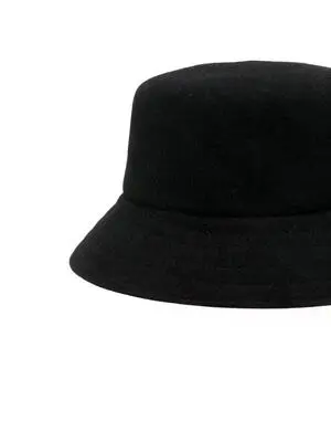 KANGOL Logo Patch Bucket Hat - Black