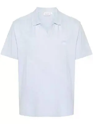 Calvin Klein Logo-patch Mélange Polo Shirt