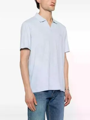 Calvin Klein Logo-patch Mélange Polo Shirt