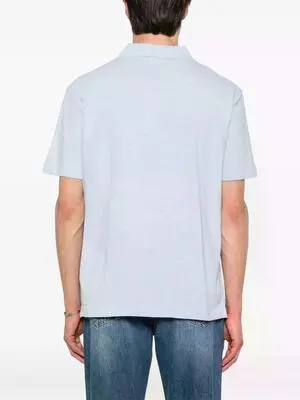 Calvin Klein Logo-patch Mélange Polo Shirt