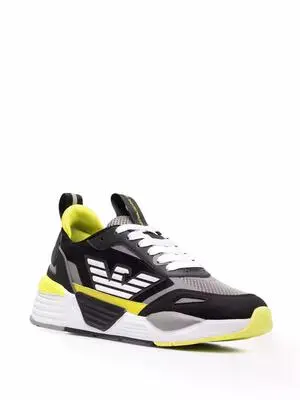 EA7 Side Logo Print Sneakers - Black