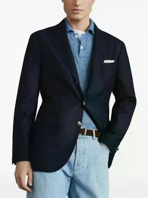 Brunello Cucinelli Single-breasted Cashmere Blazer - Blue