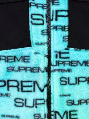 Supreme X The North Face Logo Fleece Jacket - Blue