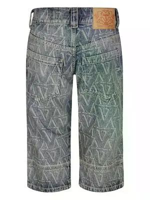 Vaquera Printed Denim Shorts