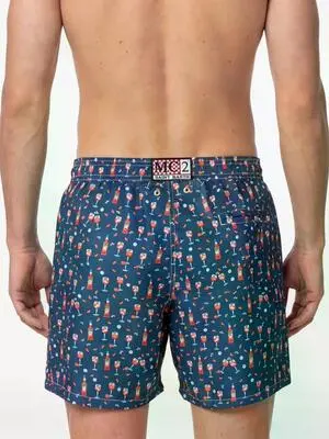 MC2 SAINT BARTH Graphic-print Swim Shorts - Blue