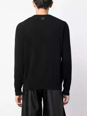 Philipp Plein Embellished Skull Cashmere Sweatshirt - Black