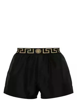 Versace Greca Border Swim Shorts - Black