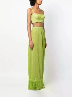 RAYANE BACHA Cut-out Metallic Maxi Dress