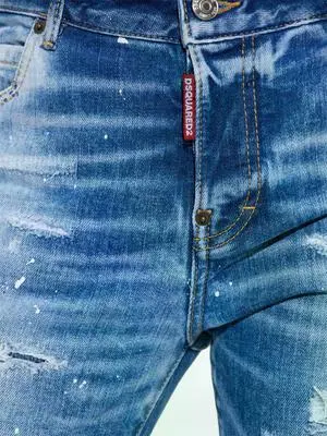 Dsquared2 Powder Ripped Tapered Leg Jeans