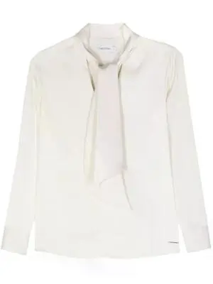 Calvin Klein Satin Pussy-bow Blouse