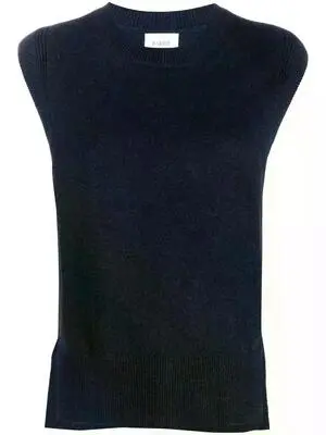 BARRIE Iconic Sleeveless Cashmere Jumper - Blue