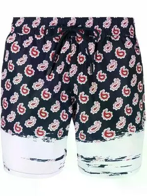 Etro Paisley-print Swim Shorts - Blue